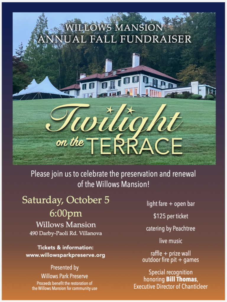 Willows Park Preserve: Willows Mansion Annual Fall Fundraiser: Twilight ...